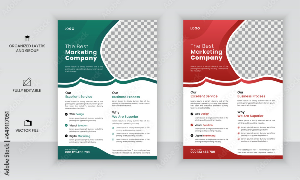 Professional creative modern flyer,poster, design template.Graphic ...