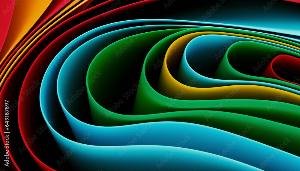 Smooth 3D curvy abstract background Stock Illustration | Adobe Stock
