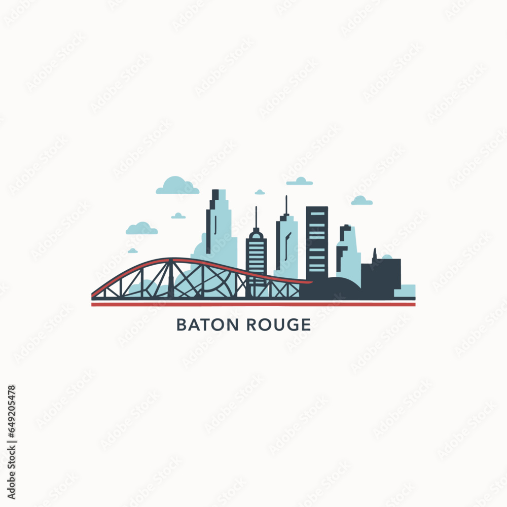 USA United States of America Baton Rouge city modern landscape skyline ...