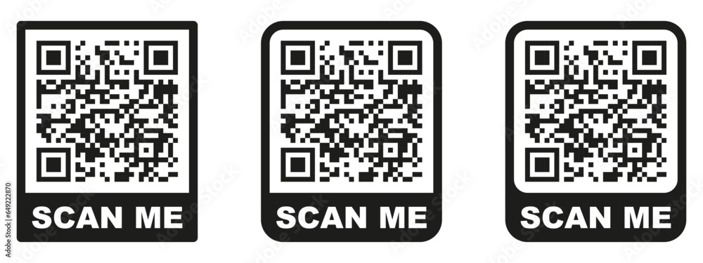 Scan QR code icon. Digital scanning qr code. QR code scan for ...