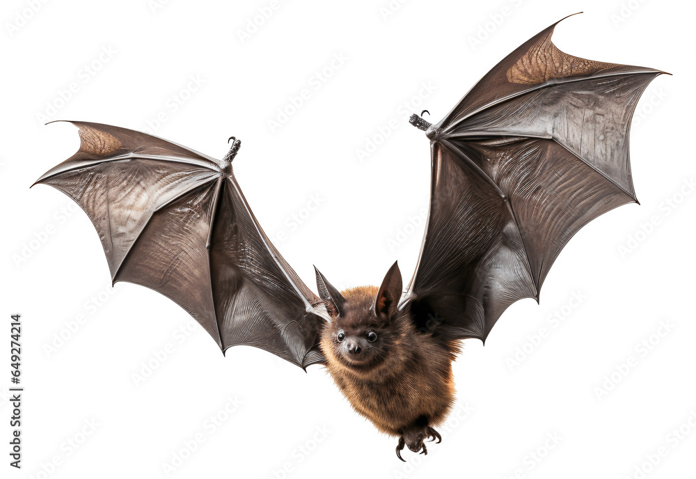 flying bat isolated on the transparent background PNG. AI generative ...
