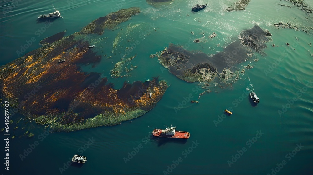 Ilustrace Environmental conservation, rapid intervention, containment ...