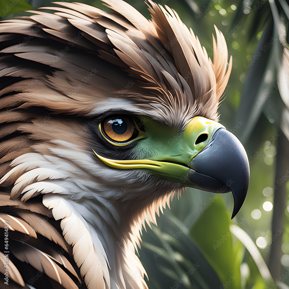 Ilustración de Stock The Philippine eagle (Pithecophaga jefferyi) is ...