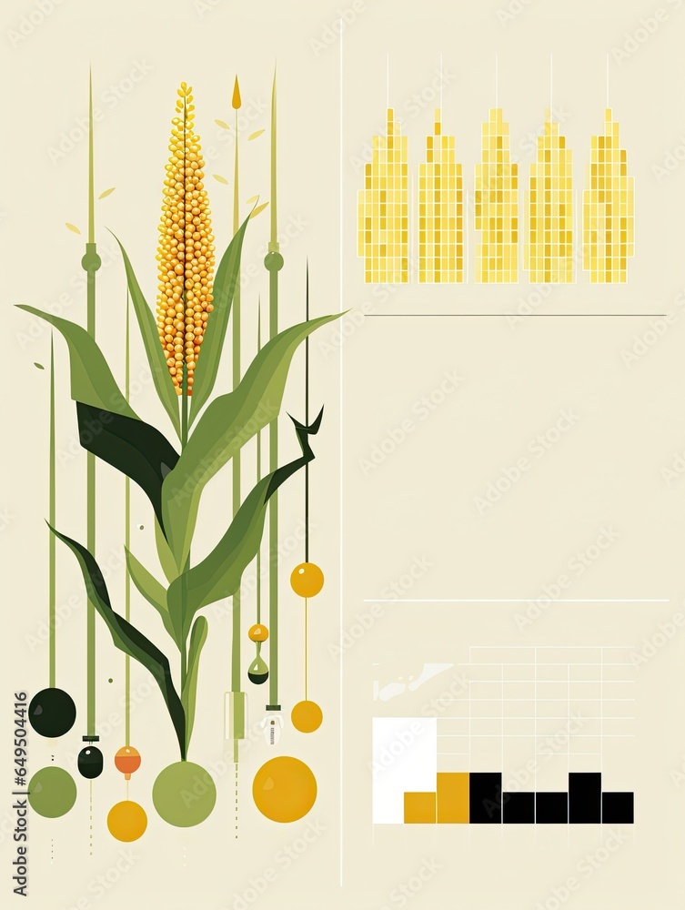 AI-generated infographic illustration of corn as an alternative to ...