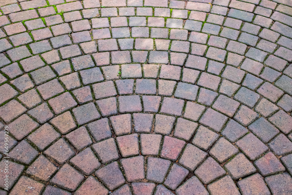 Stamped concrete pavement cobblestones pattern, paving cobblestones ...