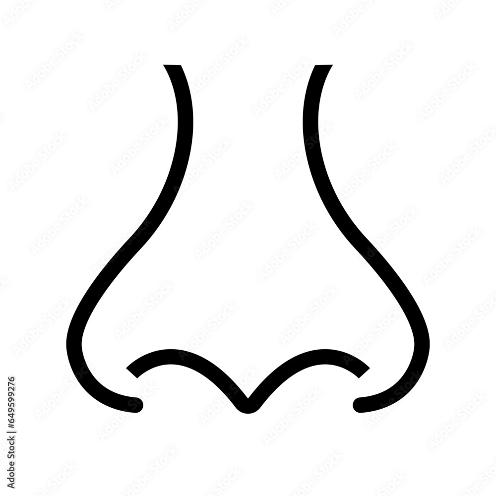 Simple human nose icon. Vector. Stock Vector | Adobe Stock