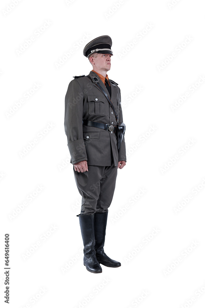 Foto de Stock Male actor reenactor in historical uniform as an officer ...