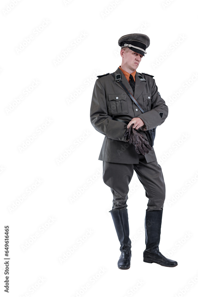 Foto de Stock Male actor reenactor in historical uniform as an officer ...