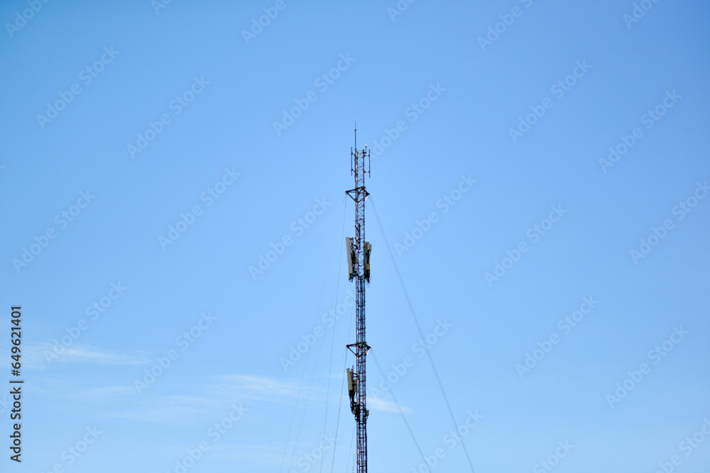 Telecommunication tower of 4G and 5G cellular. Cell Site Base Station ...
