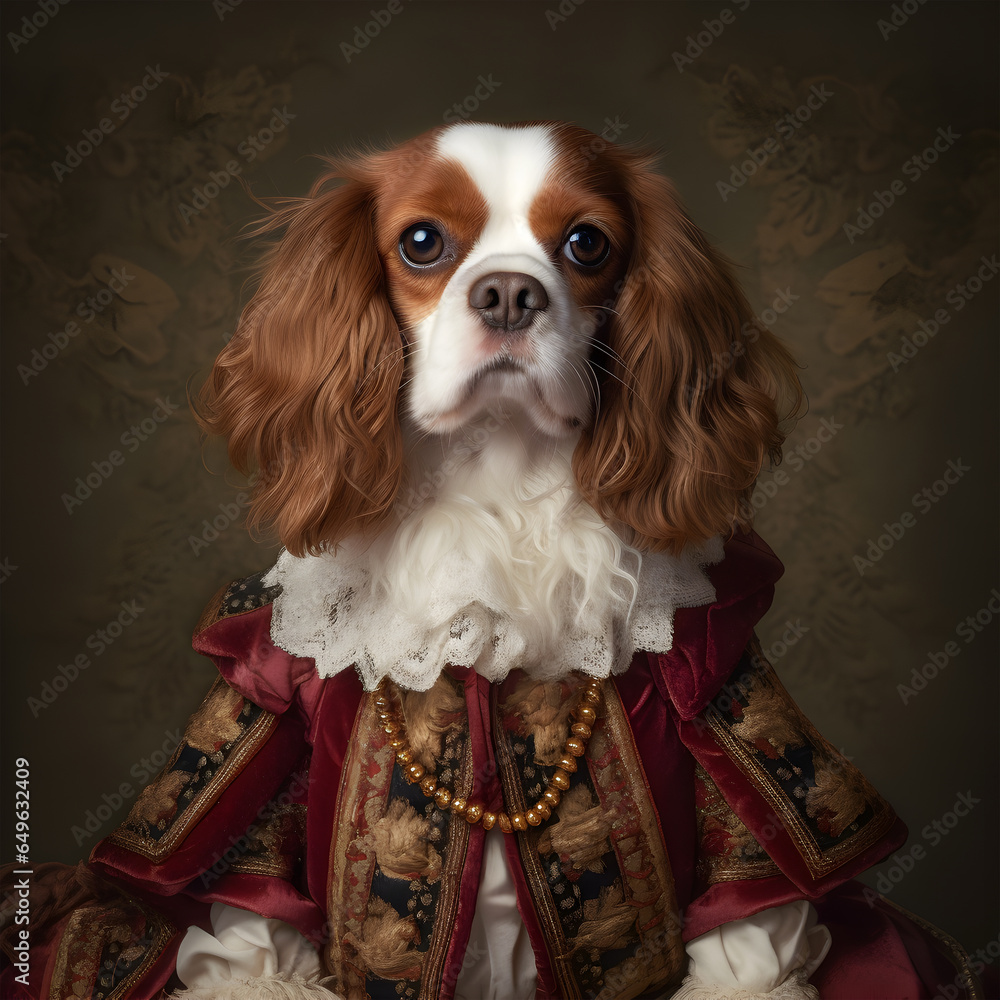 Realistic lifelike Cavalier King Charles Spaniel dog puppy in ...