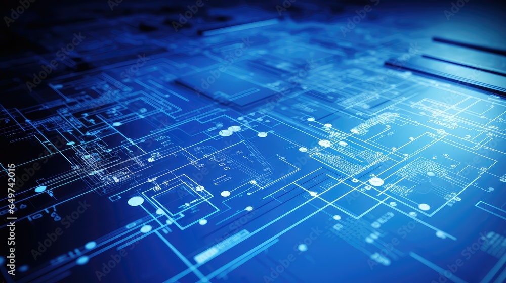 background digital blueprint composition illustration technology ...