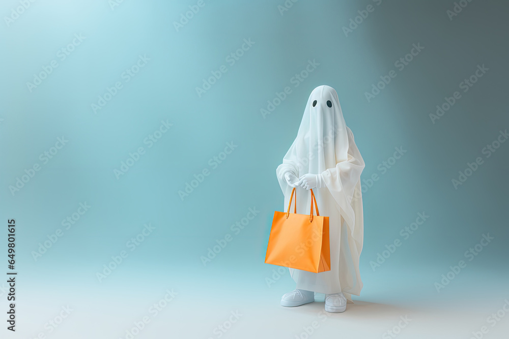 During Halloween, a cute ghost-themed shopping bag becomes a fun and ...