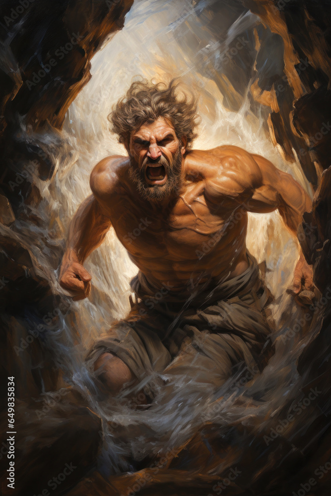 Samson the biblical hero with superhuman strength who freed Gods people ...