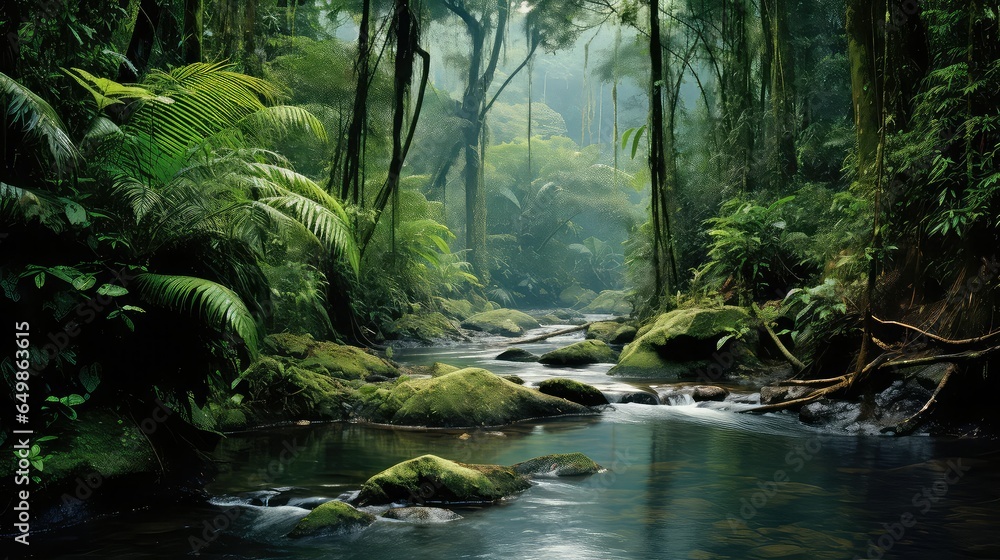 jungle philippine rainforest lush illustration s forest, green travel ...