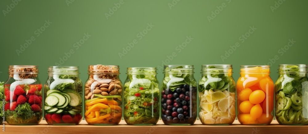 Meal prepping for the week consisting of a balanced healthy and eco ...