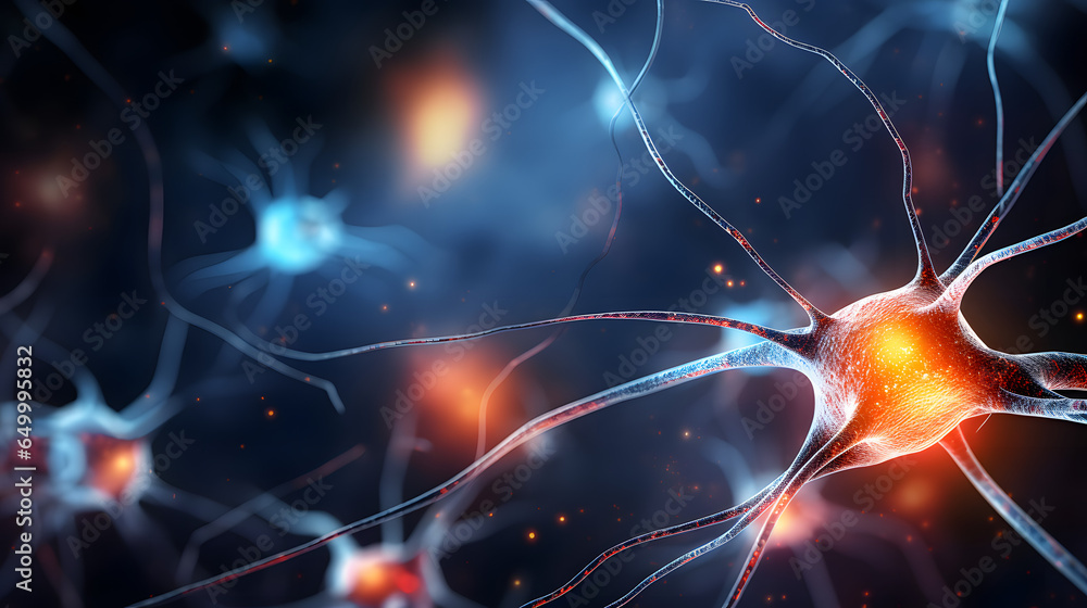 Neurological Marvel: Brain Synapse in Action Stock Illustration | Adobe ...