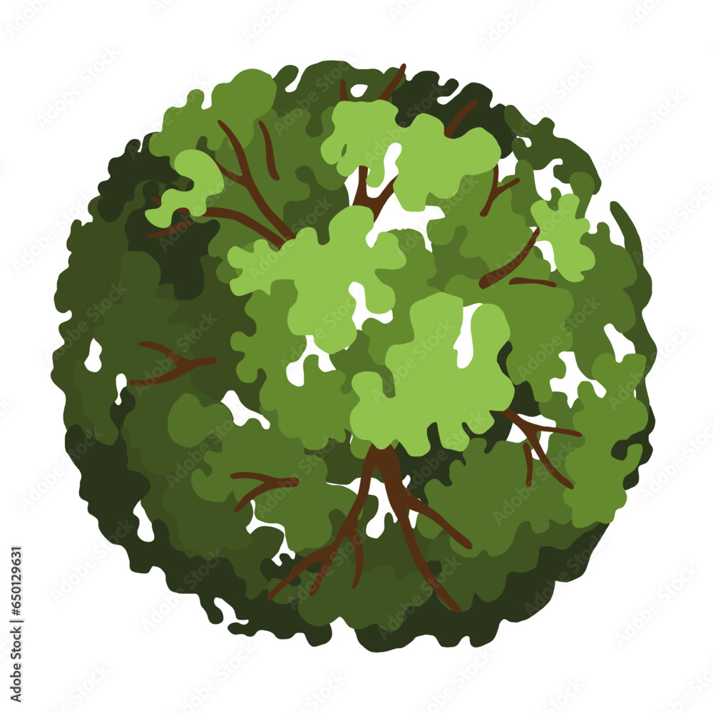 Tree for architectural floor plans. Entourage design. Top view for the ...