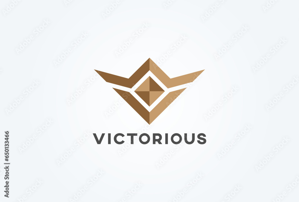 Initial V Crown logo. letter V with Crown combination. Flat Vector Logo ...