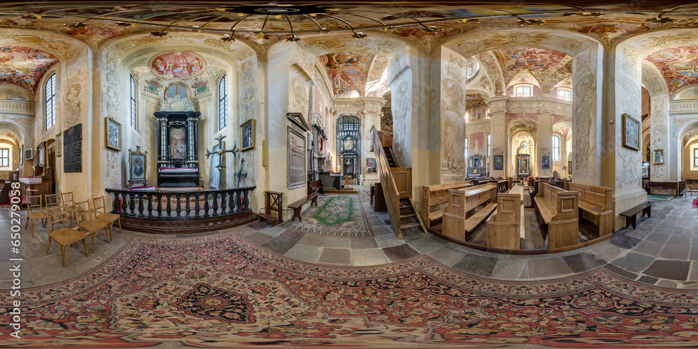 spherical seamless hdri 360 panorama inside of catholic church ...