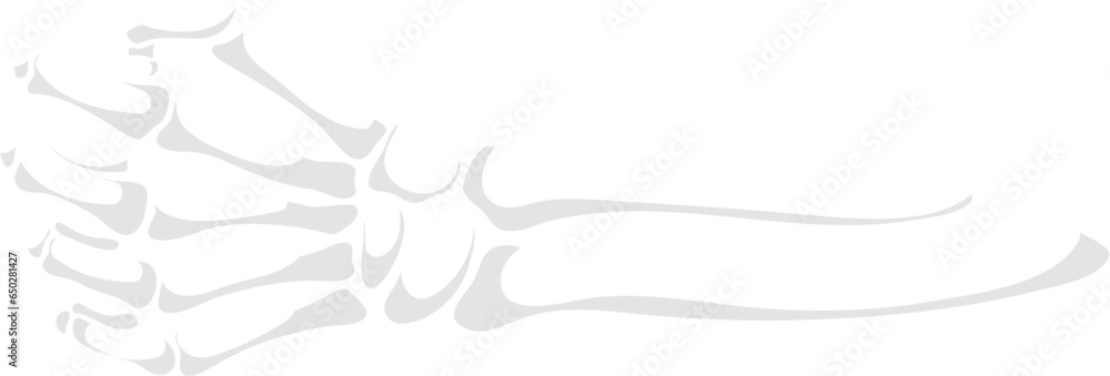 Skeleton hand gesture, isolated vector skeletal arm clenches into a ...