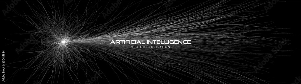 Artificial intelligence development and expansion futuristic concept ...