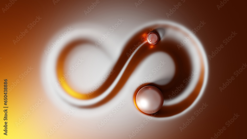 3d rendering, abstract background. A creamy surface on which, as on a ...