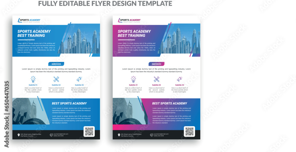Sports Flyer Design Template, fully editable and print-ready Flyer ...
