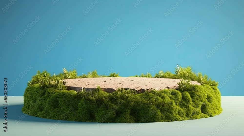 Grass 3D ground land green field earth garden soil isolated background ...