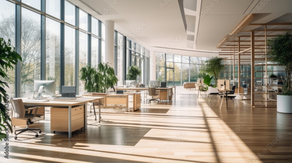 modern natural material and creative design working space working room ...