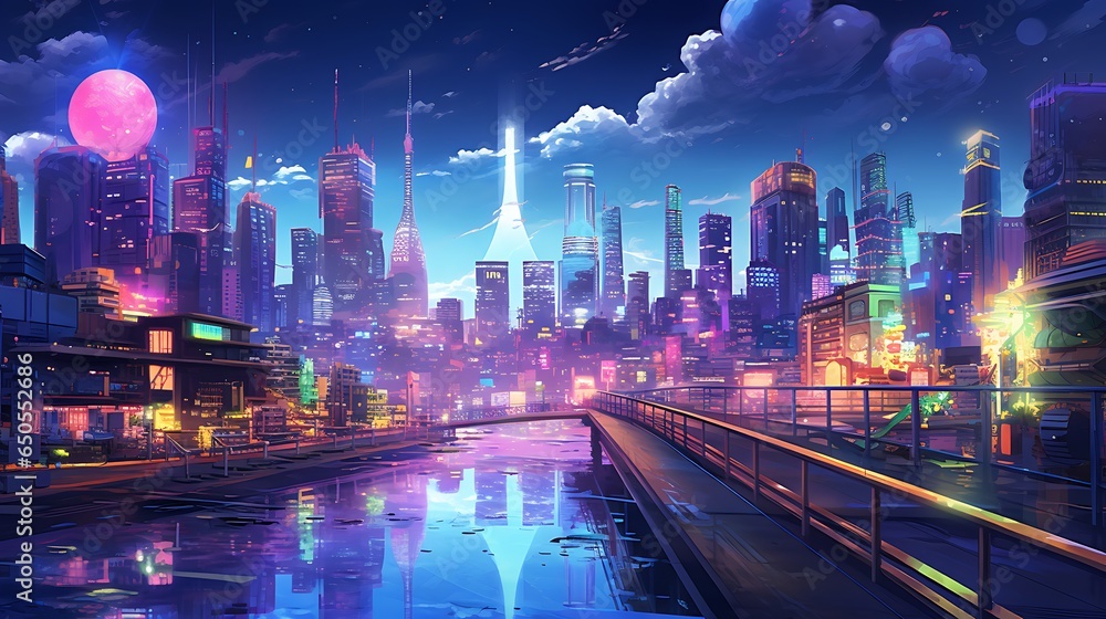Cyberpunk streets illustration, futuristic city, dystopic artwork at night, 4k wallpaper ...