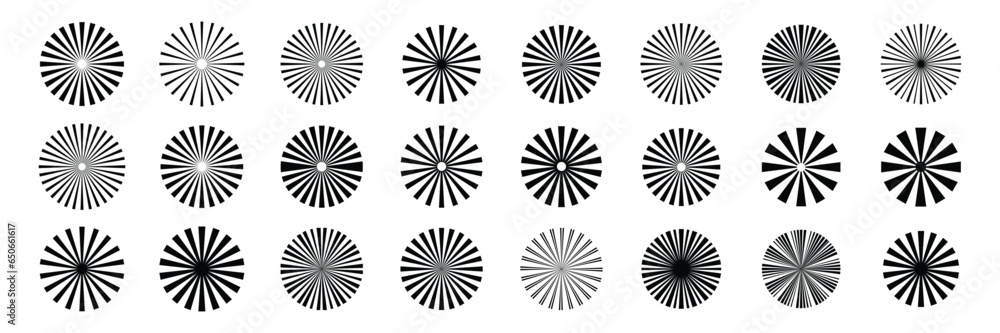 Starburst element. Radial sunburst stripes background. Sunburst icon ...