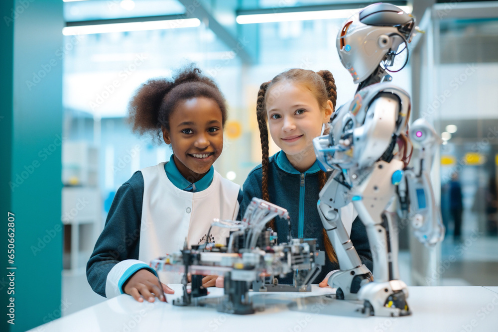 Technology school robot children science project creativity education ...