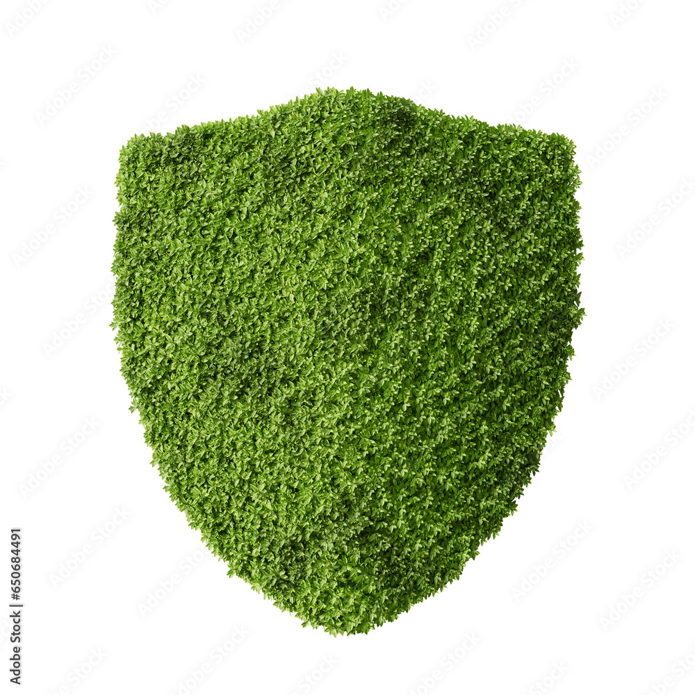 green shield guard ecology environment element isolated background ...