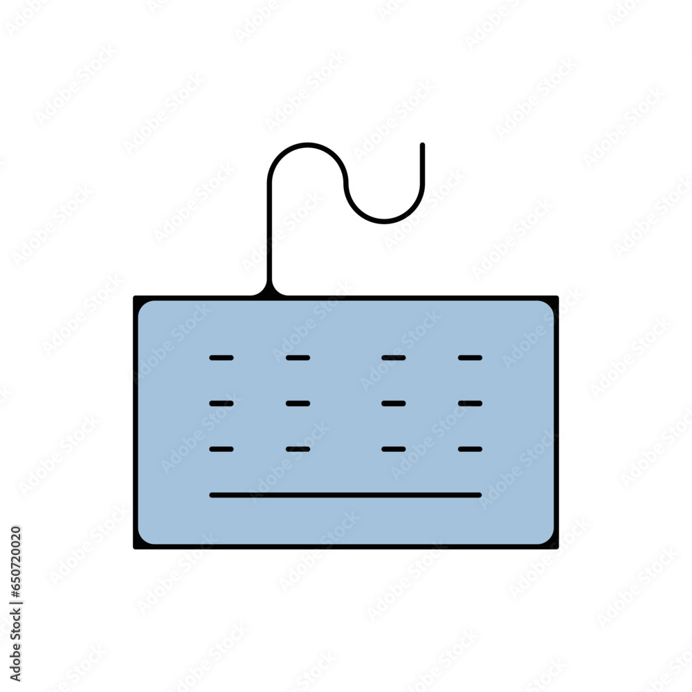 picto logo icones et symbole clavier filaire fin couleur bleu Stock ...