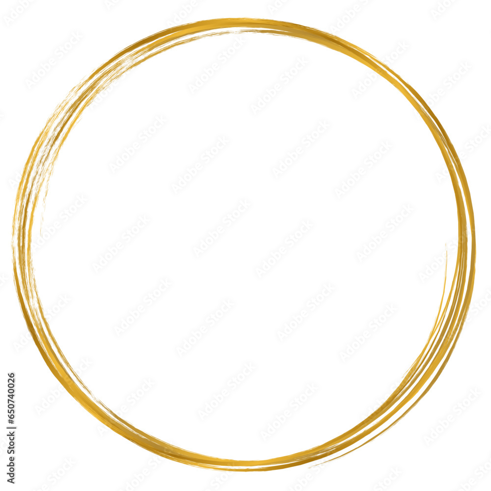 Aesthetic golden circle frame Stock Vector | Adobe Stock