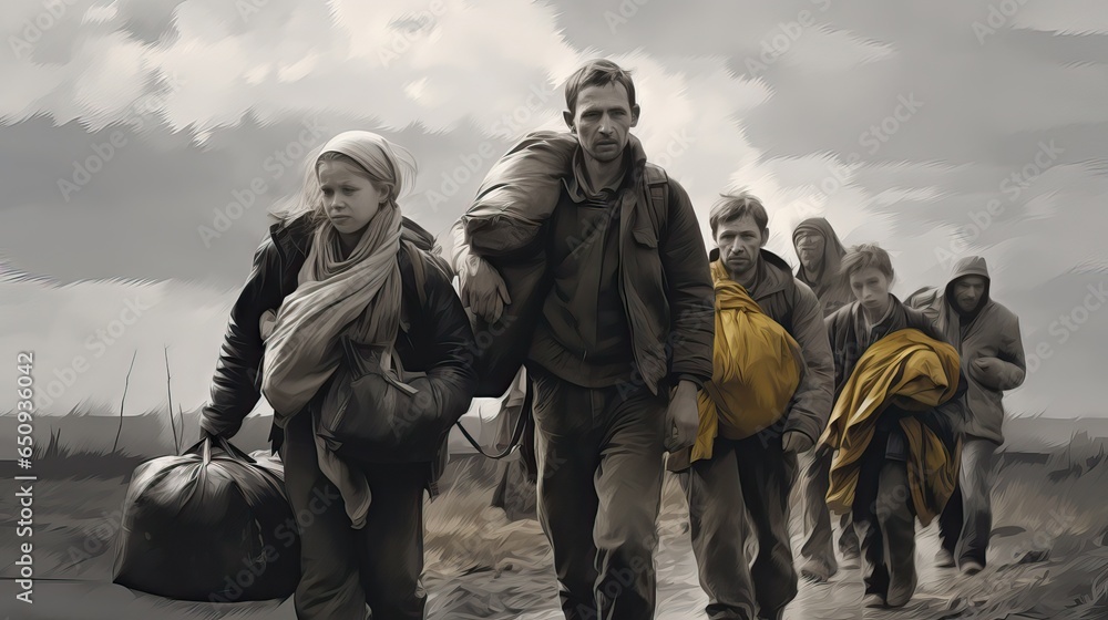 An illustration depicting the harsh reality faced by families forced to ...