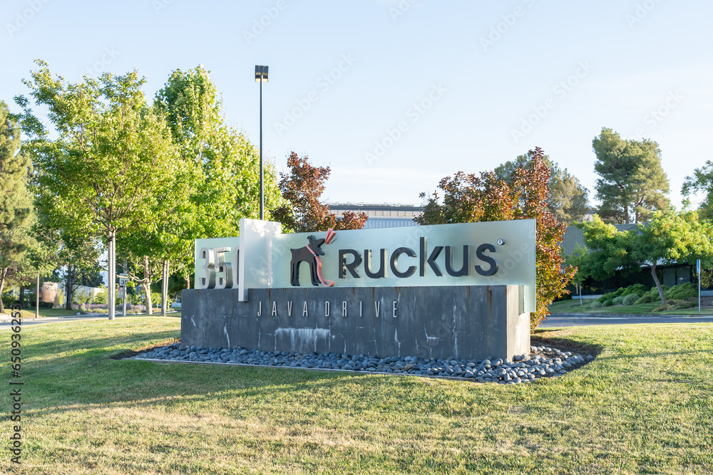 RUCKUS headquarters in Sunnyvale, California, USA - June 8, 2023 ...