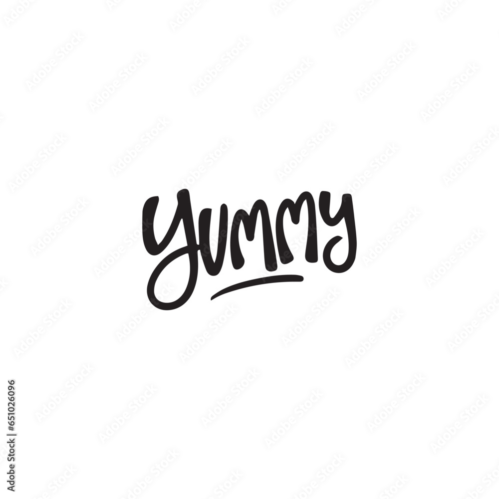 Yummy. Doodle design for print. Vector illustration. colorful. Cartoon ...