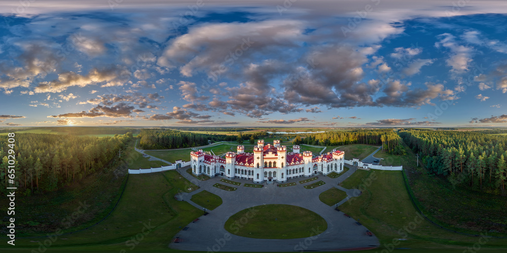 aerial evening seamless spherical hdri 360 panorama overlooking ...