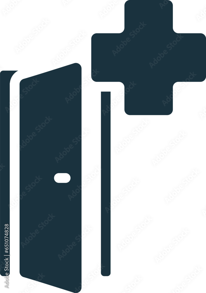 Healthcare access icon. Monochrome simple sign from social causes and ...