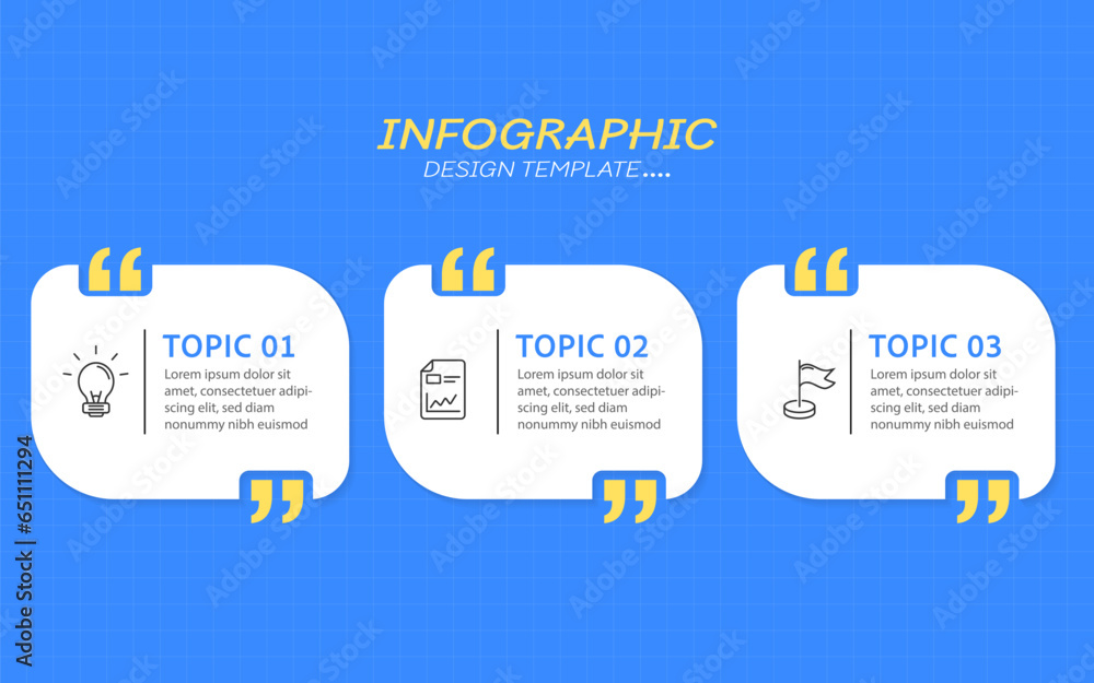Vector de Stock Timeline Creator infographic template. 3 Step timeline journey, calendar Flat ...