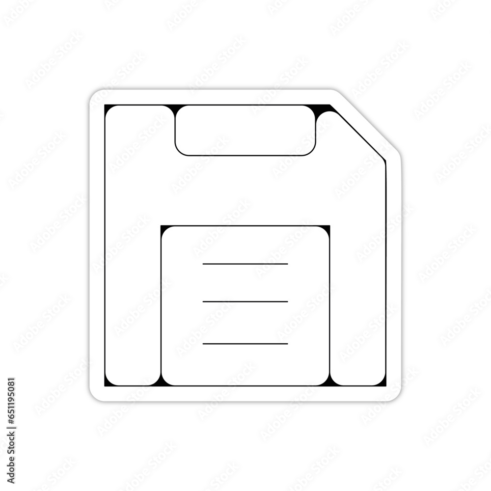 picto logo icones et symbole disquette stockage fin relief Stock Vector ...