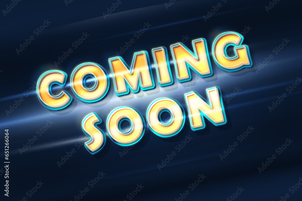 Vector de Stock Get Ready for the Playful Teaser: Coming Soon in 3D ...