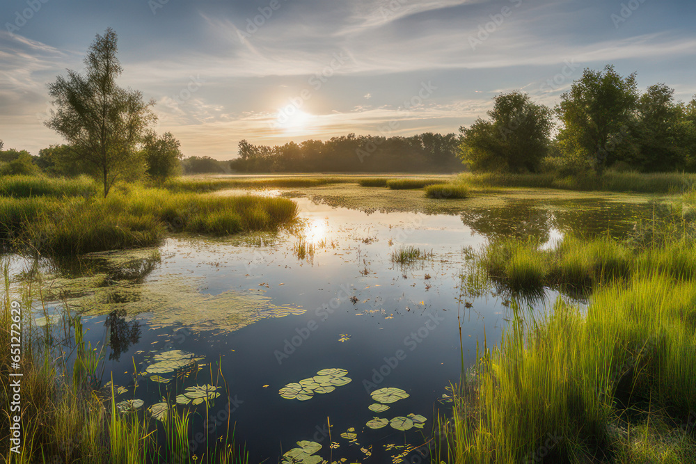 visual representation of nature-based solutions, such as restored ...