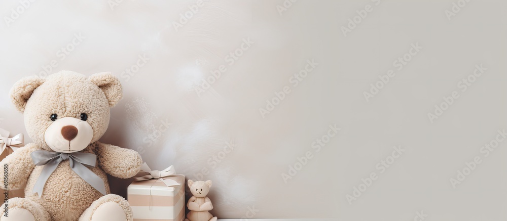 Baby shower design layout featuring children s toys including a teddy ...