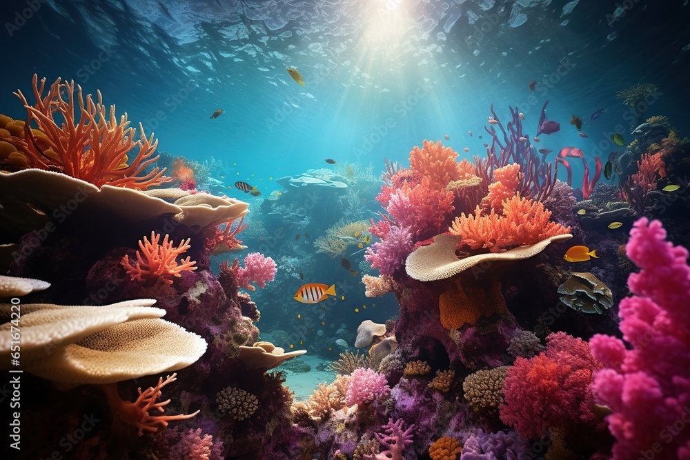 Vibrant coral reef underwater, Underwater Wonders, Coral Paradises ...