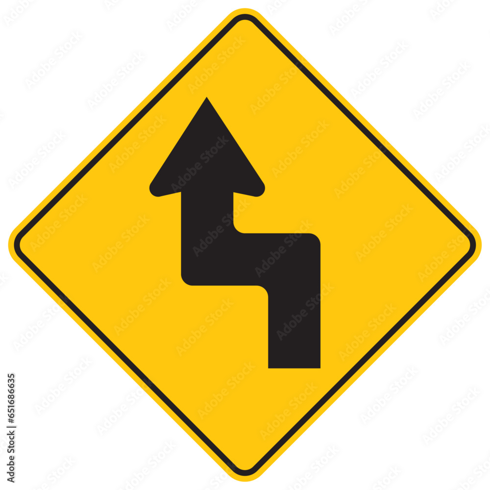 curva y contracurva cerrada primera a la izquierda, icono, vector ...