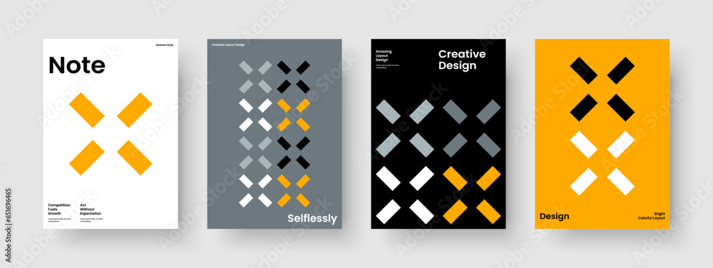 Geometric Flyer Design. Creative Report Template. Abstract Business ...