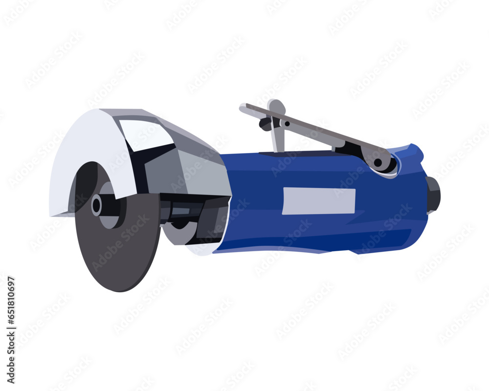 Vector Illustration cut off grinder tool, cutting disc, Die Grinder ...