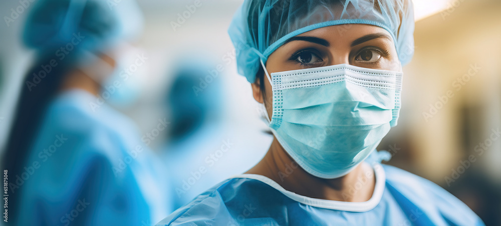 Medical doctor ER team, medical clinic room background for emergency ...